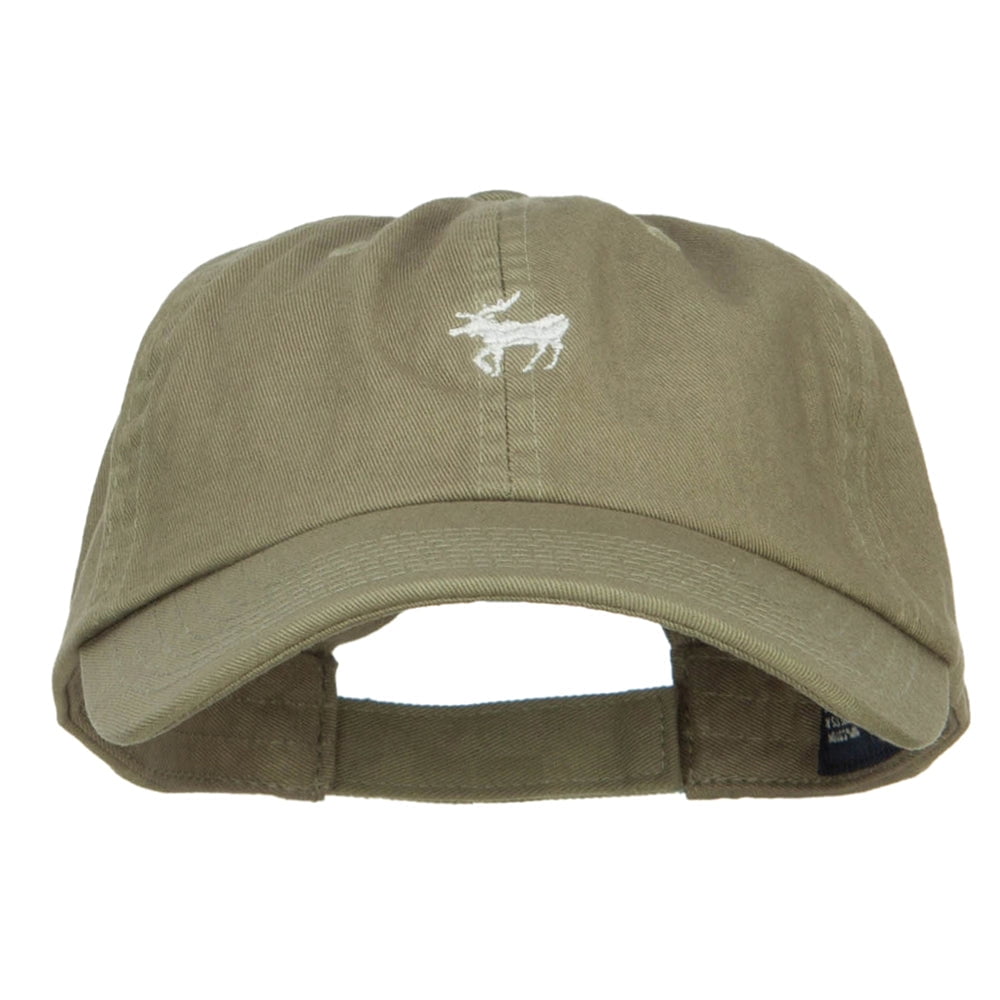 Mini Moose Embroidered Low Cap - Olive OSFM - Walmart.com