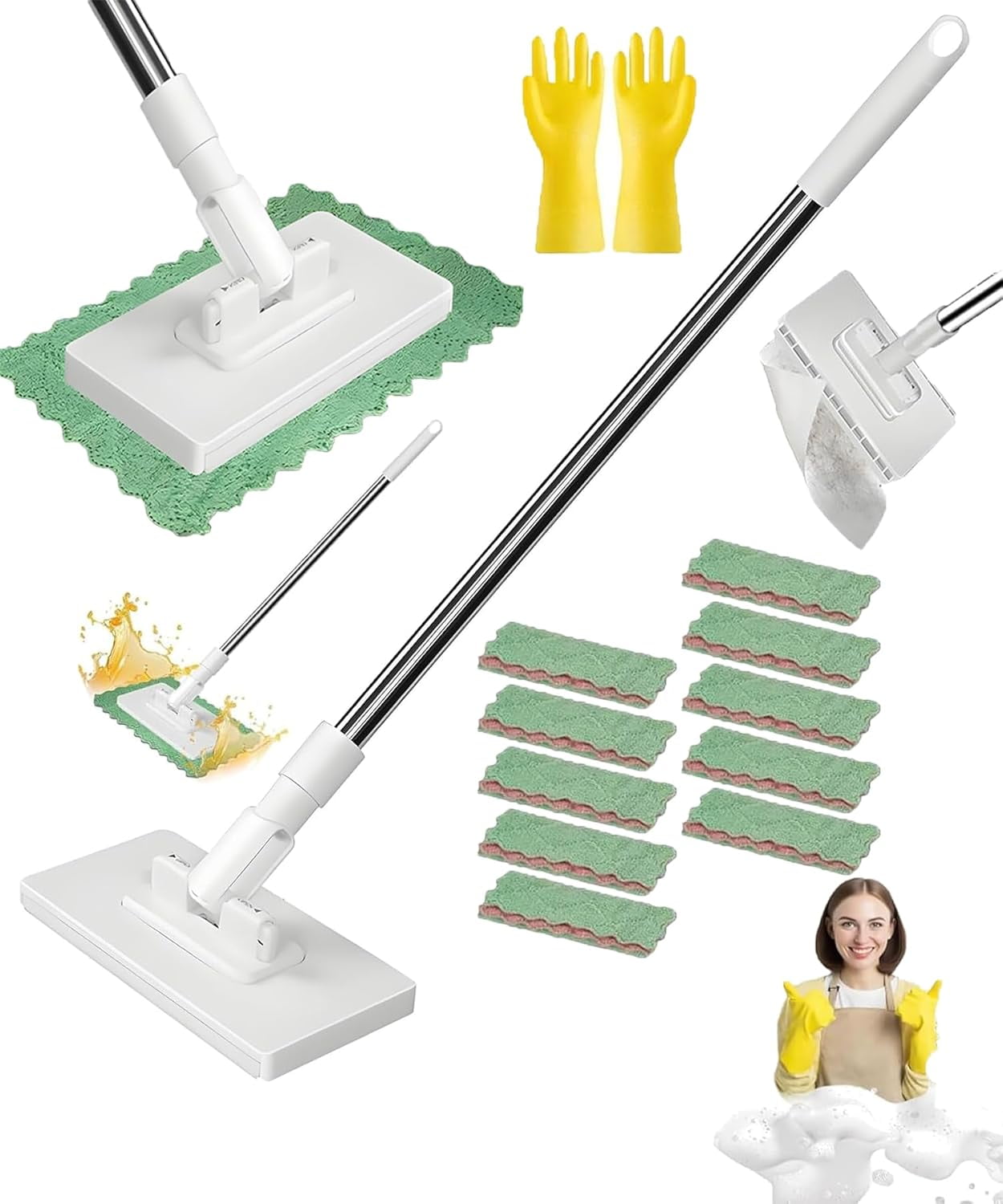 Mini Mop, Convenient Cloth Changing Mini Mop, Retractable Gap Dust ...