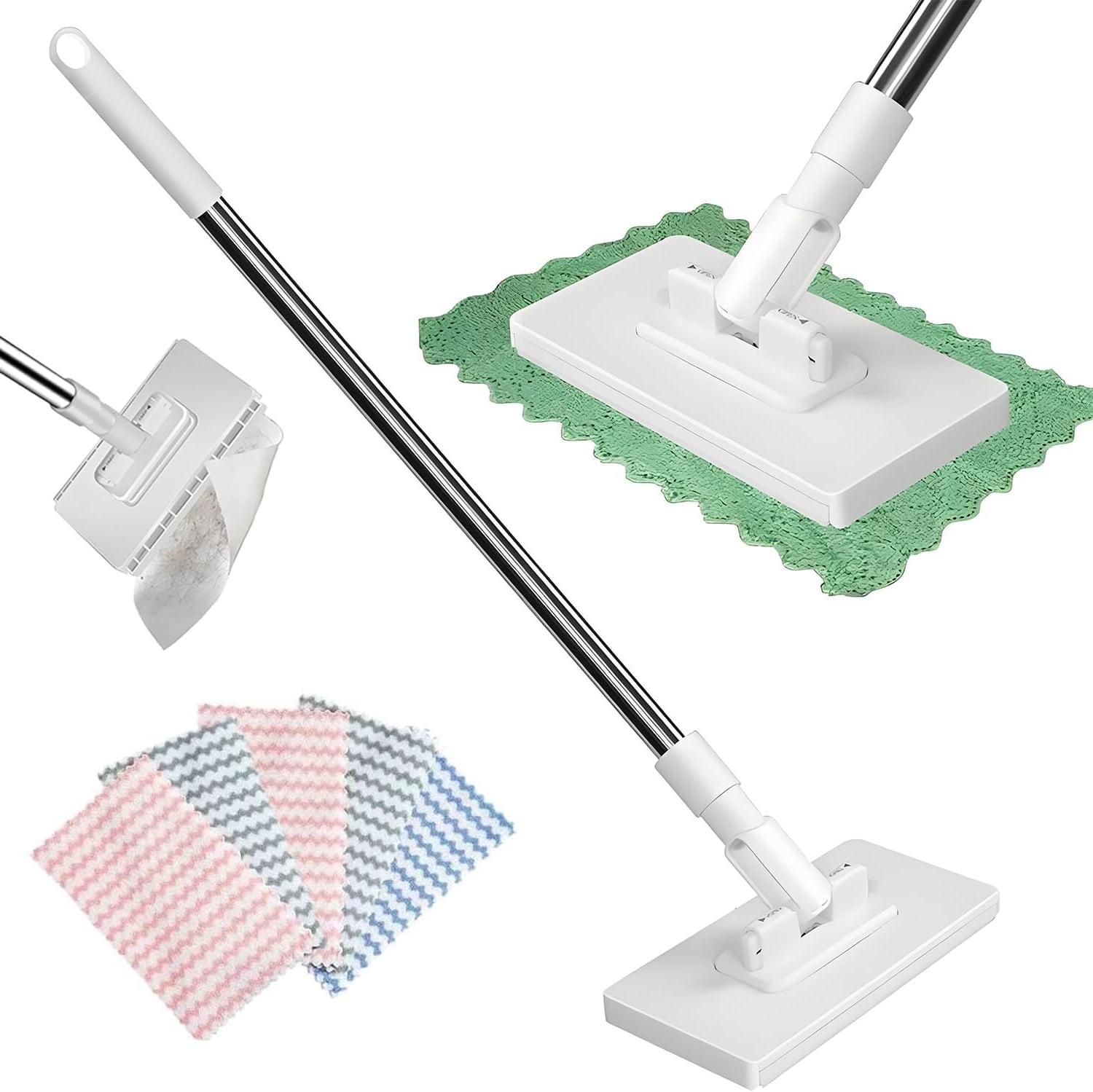 Mini Mop, Lazy Mops with One-Click Cloth Change, Locking Head with ...