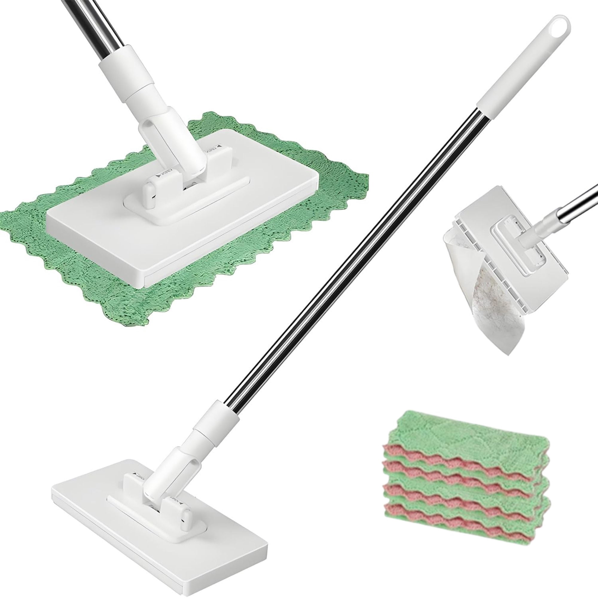 Mini Mop, Lazy Mops with One-Click Cloth Change, Locking Head with ...