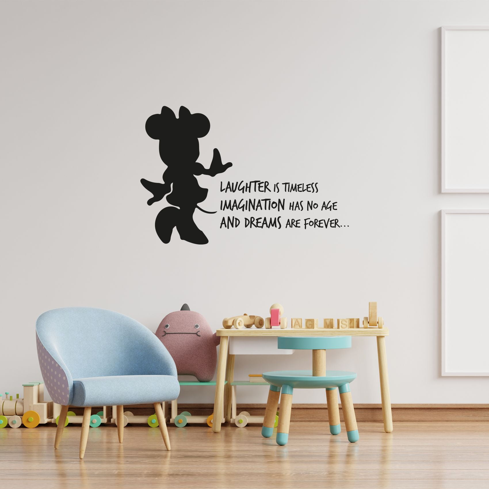 Mini Mouse Silhouette - Laughter Is Timeless Imagination Has No Age And ...