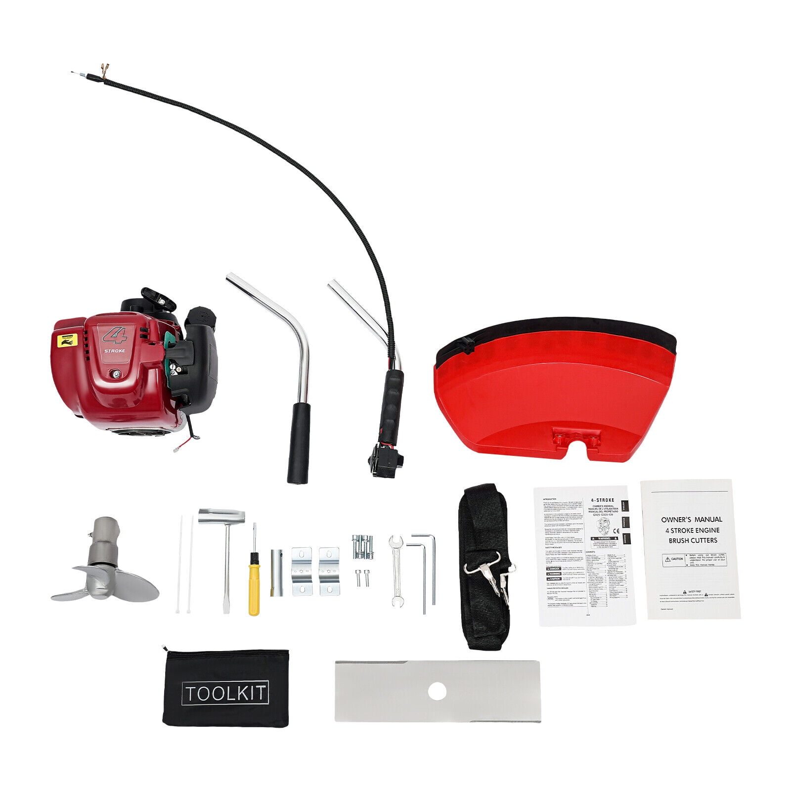 Mini-Mower for Lawn Care and Yard Work Grass Trimmer/Edger+4-stroke ...