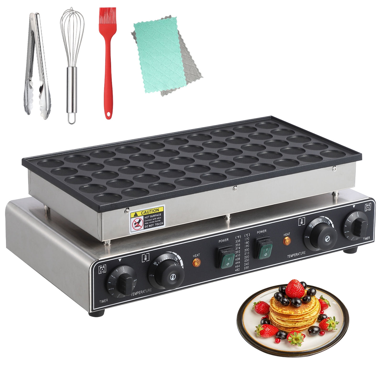 Mini Muffin Maker, 25/50 Hole Stainless Steel Electric Muffin Maker ...