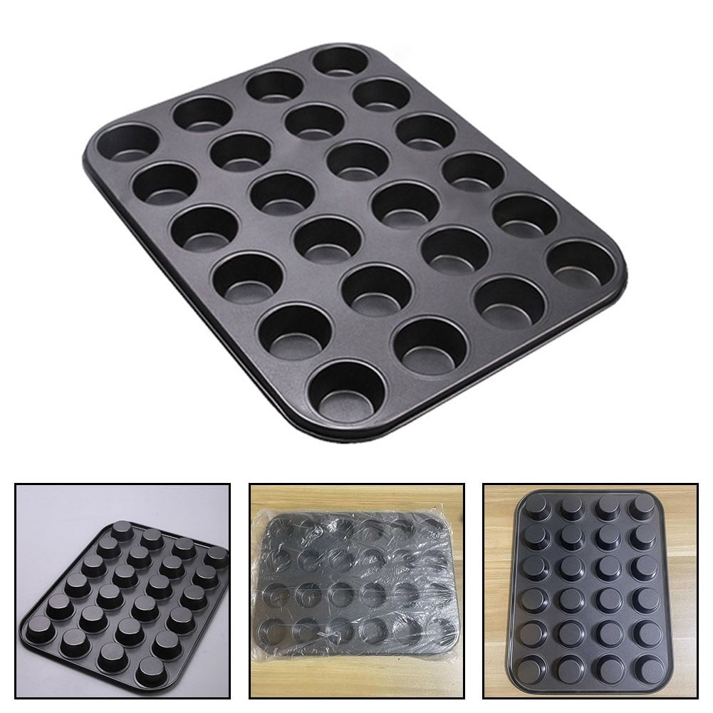 Mini Muffin Tray 24 Hole Pie Pan Reusable Mini Carbon Steel Mince Pie ...