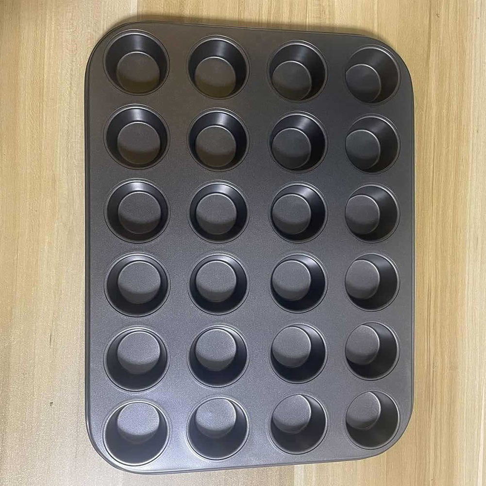 Mini Muffin Tray 24 Hole Pie Pan Reusable Mini Carbon Steel Mince Pie ...