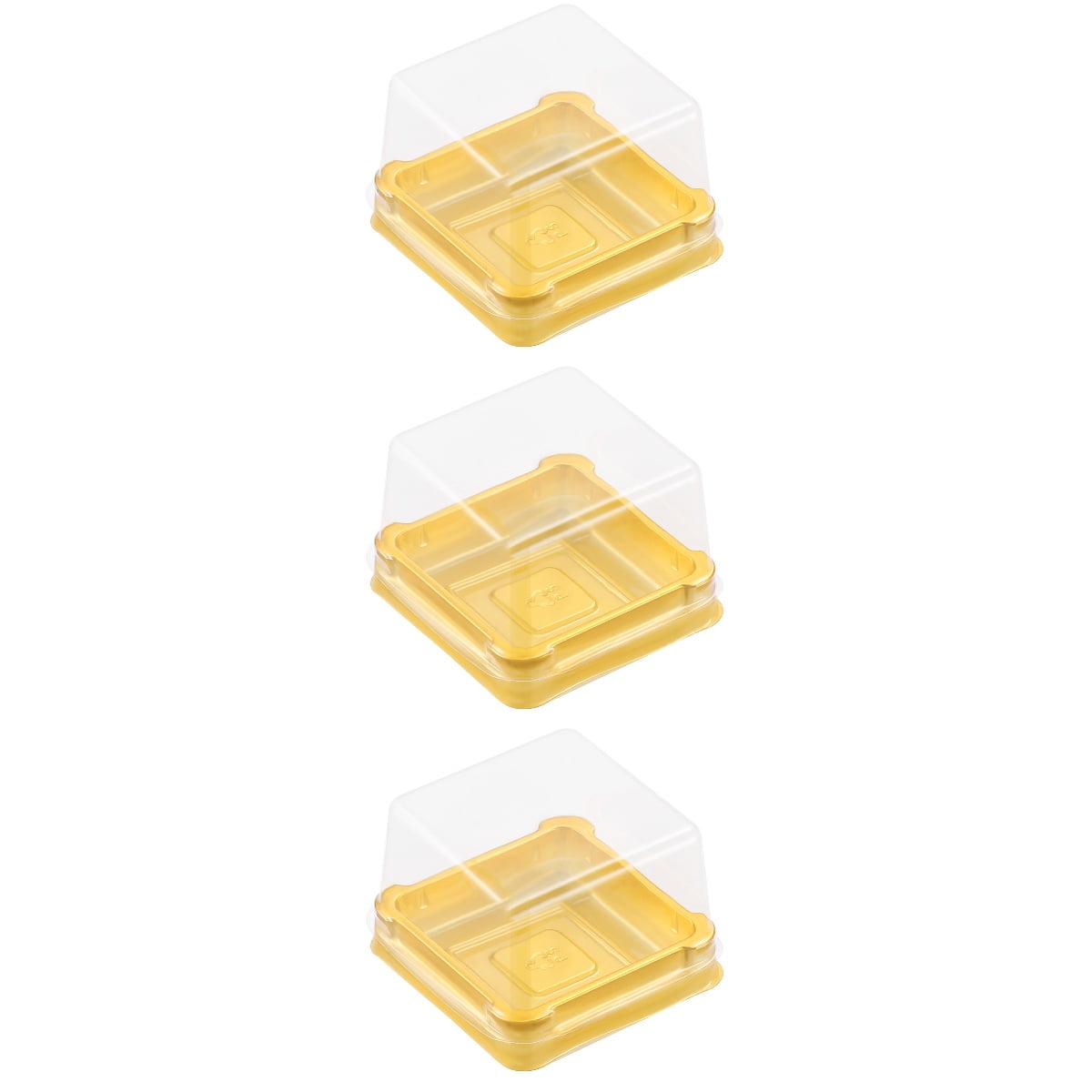 Mini Muffins Holder 3 Pieces Paper Cup Cups Clear Cake Box Bread ...