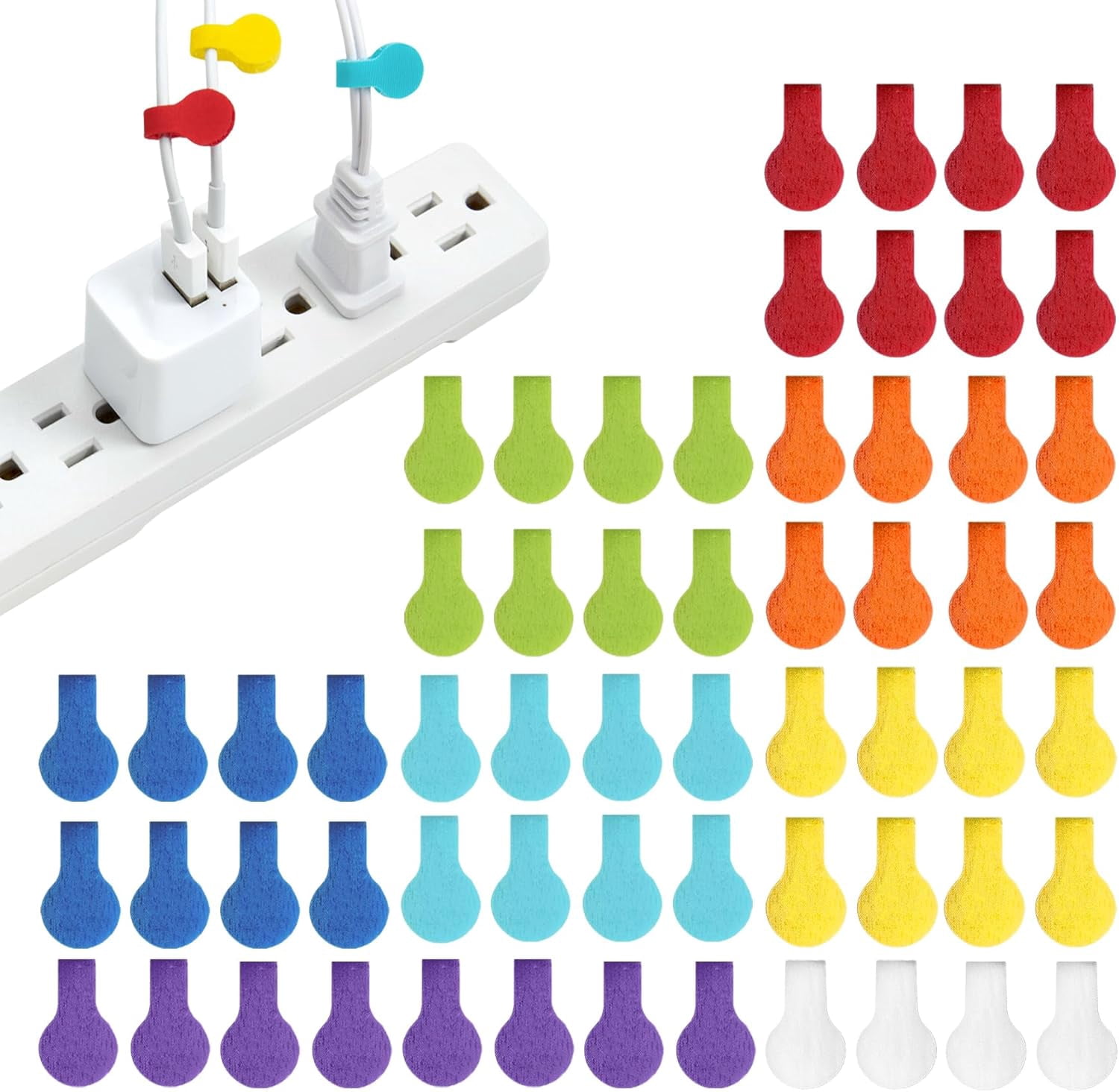 - Mini Multi-Color Cable Labels (60 Pack) - Colorful Charger & Wire ...