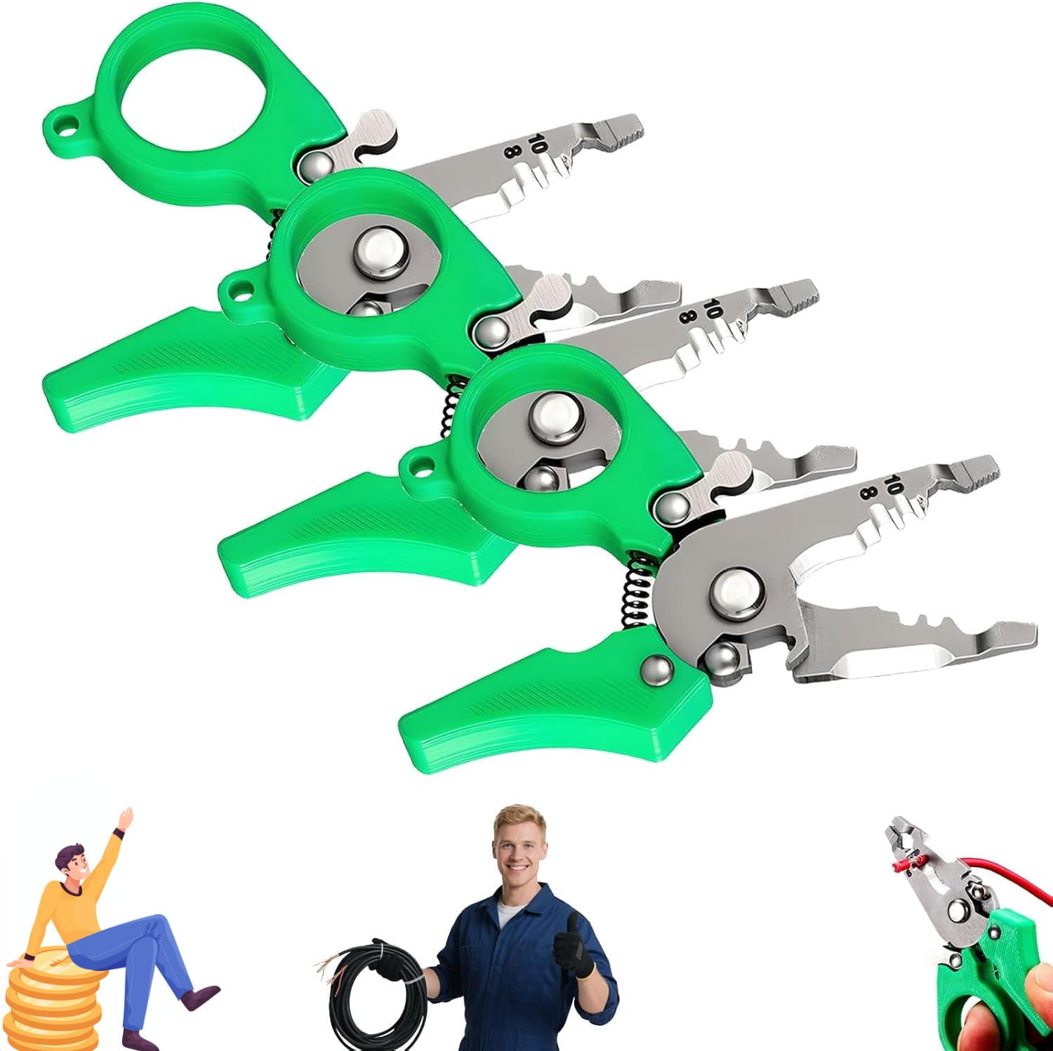 Mini Multi-Tool Wire Stripper, 8-inch Wire Stripper/Wire Crimping Tool ...