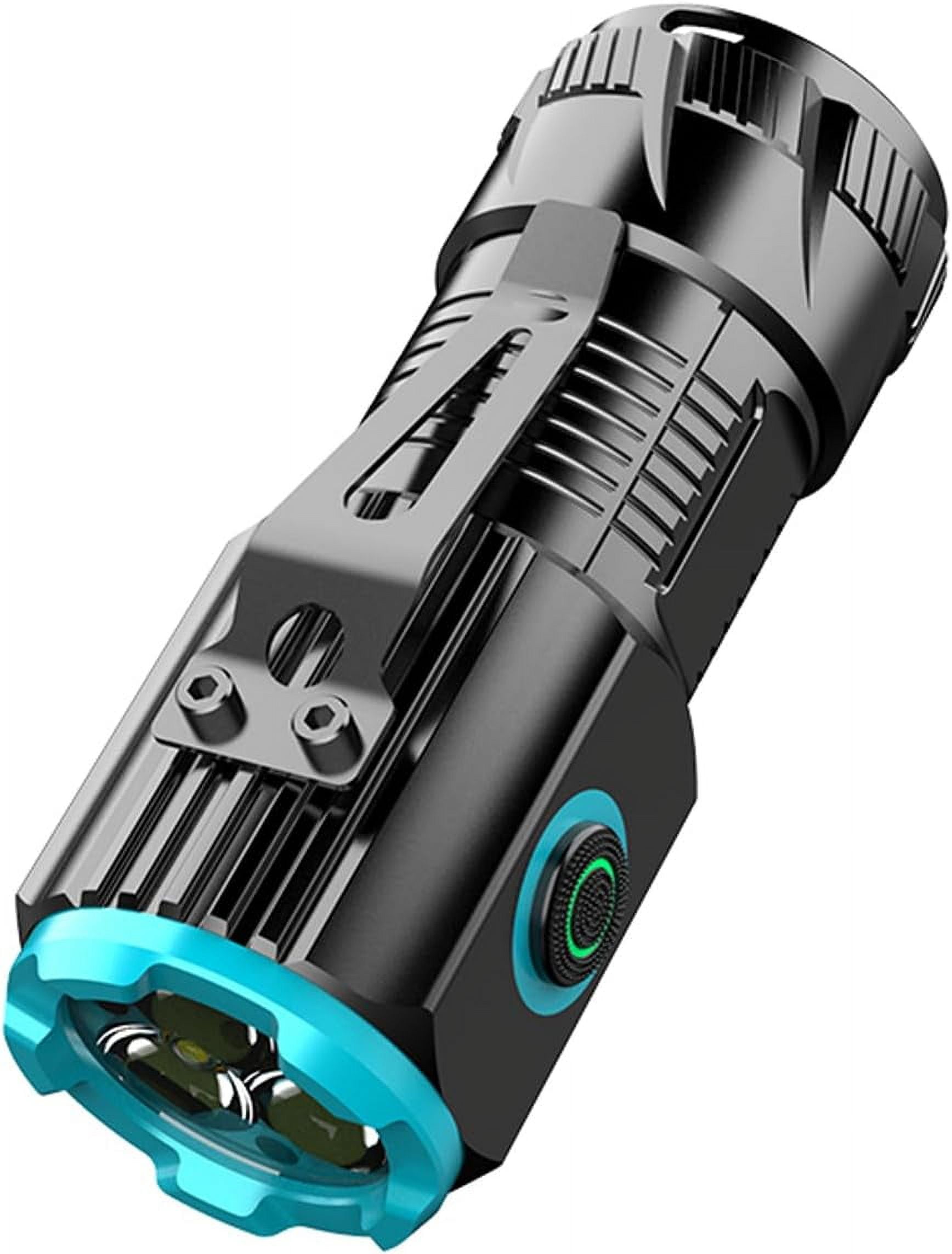 Mini Multifunction Rechargeable Multi Function 1000 Lumens LED Flashlight, with Emergency Strobe ...