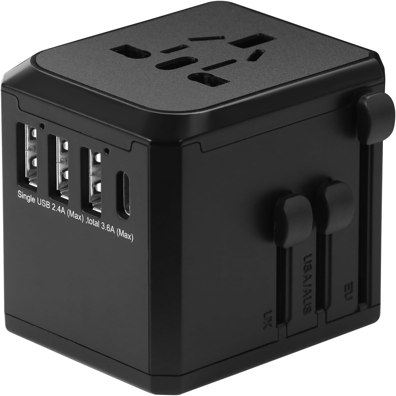 Mini Multifunctional Plug Adapter, Universal Travel Adapter, 3 USB A ...