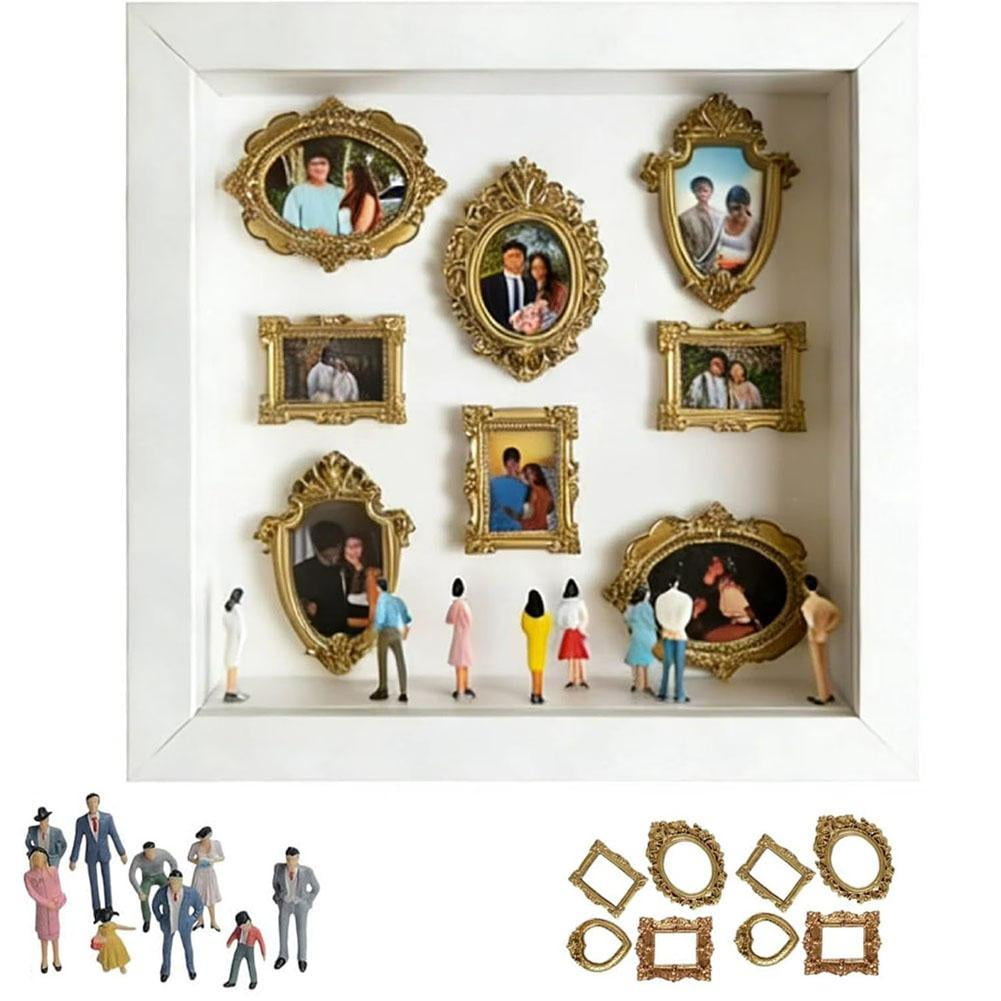 Mini Museum Silhouette Box DIY Kit - 9.9x9.9in Wood Resin Set with 8 ...