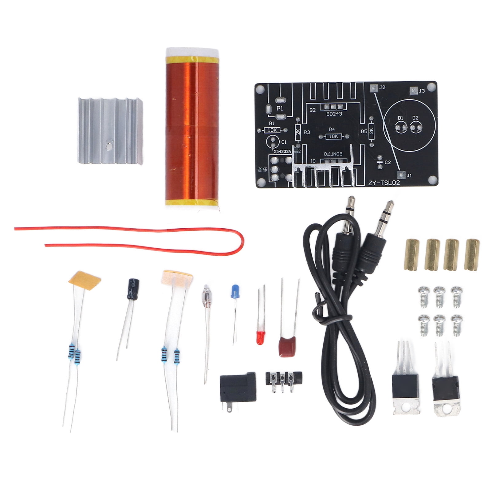 Mini Music Coil Module Set DIY Plasma Speaker Assembly with Audio Cable ...