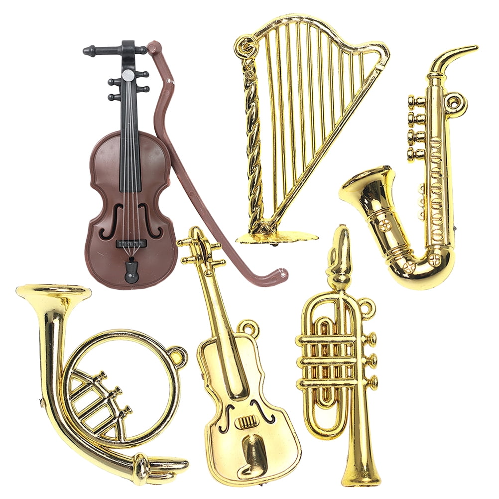 Mini Musical Instrument Toys 6 Pcs House Model for Kids Household Set ...