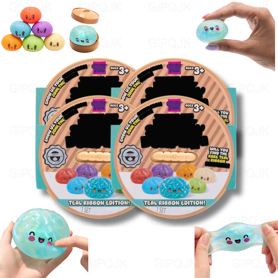 Mini Mystery Dumpling Squishy with Teal Ribbon, Halloween Dumplings ...