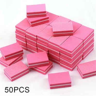 MODANU 50 Pcs Pink Mini Nail Buffer Block for Acrylic and Natural Nails ...