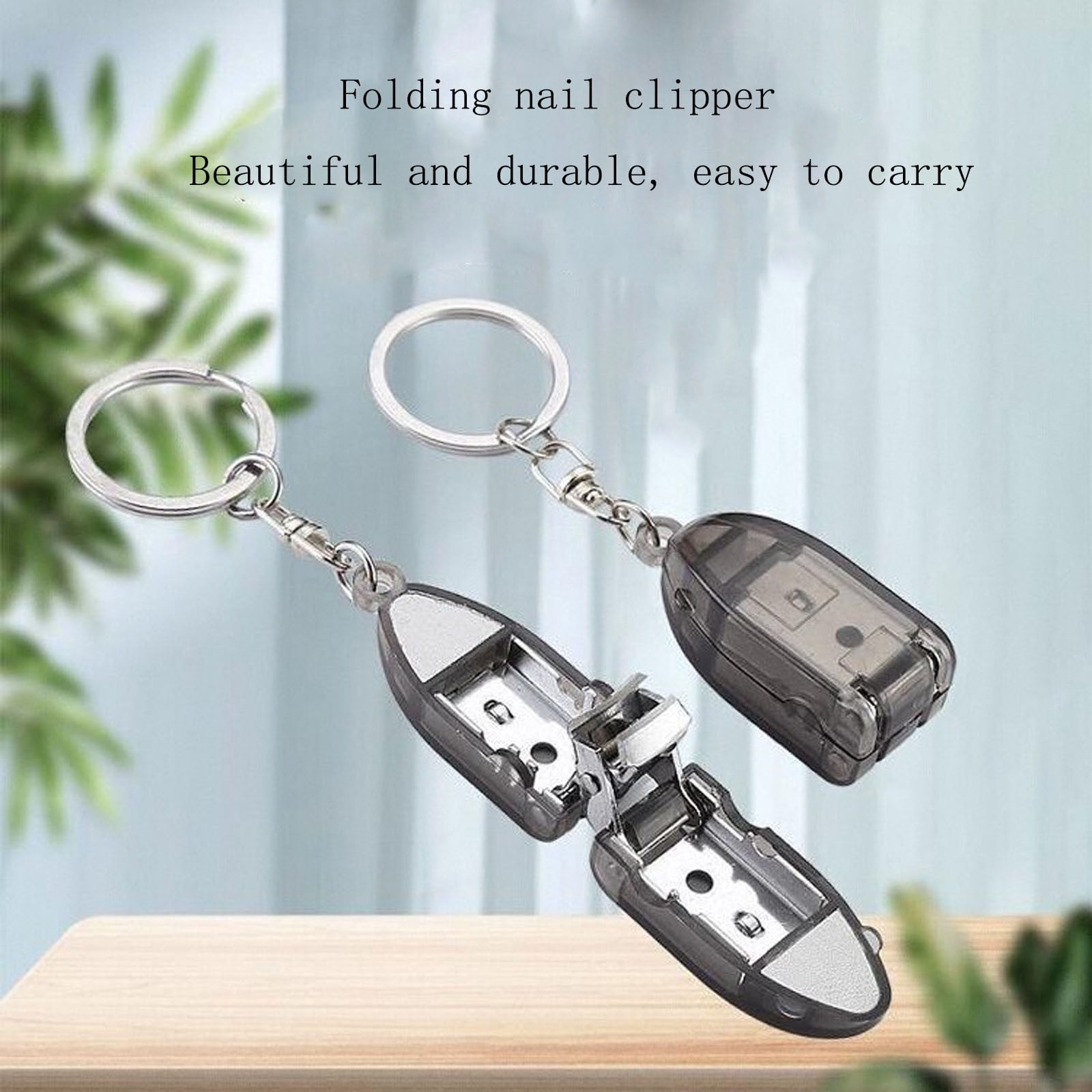 Mini Nail Clippers Keychain, Foldable Travel Clipper, Stainless Steel ...