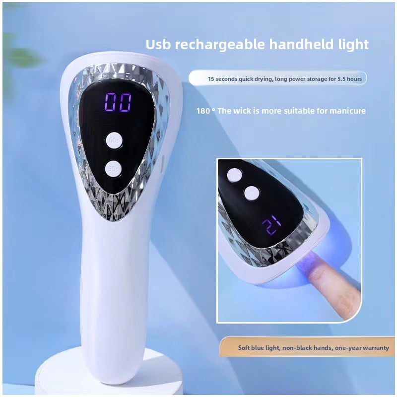 Mini Nail Lamp for Gel Polish - Portable UV/LED Nail Dryer with Smart ...