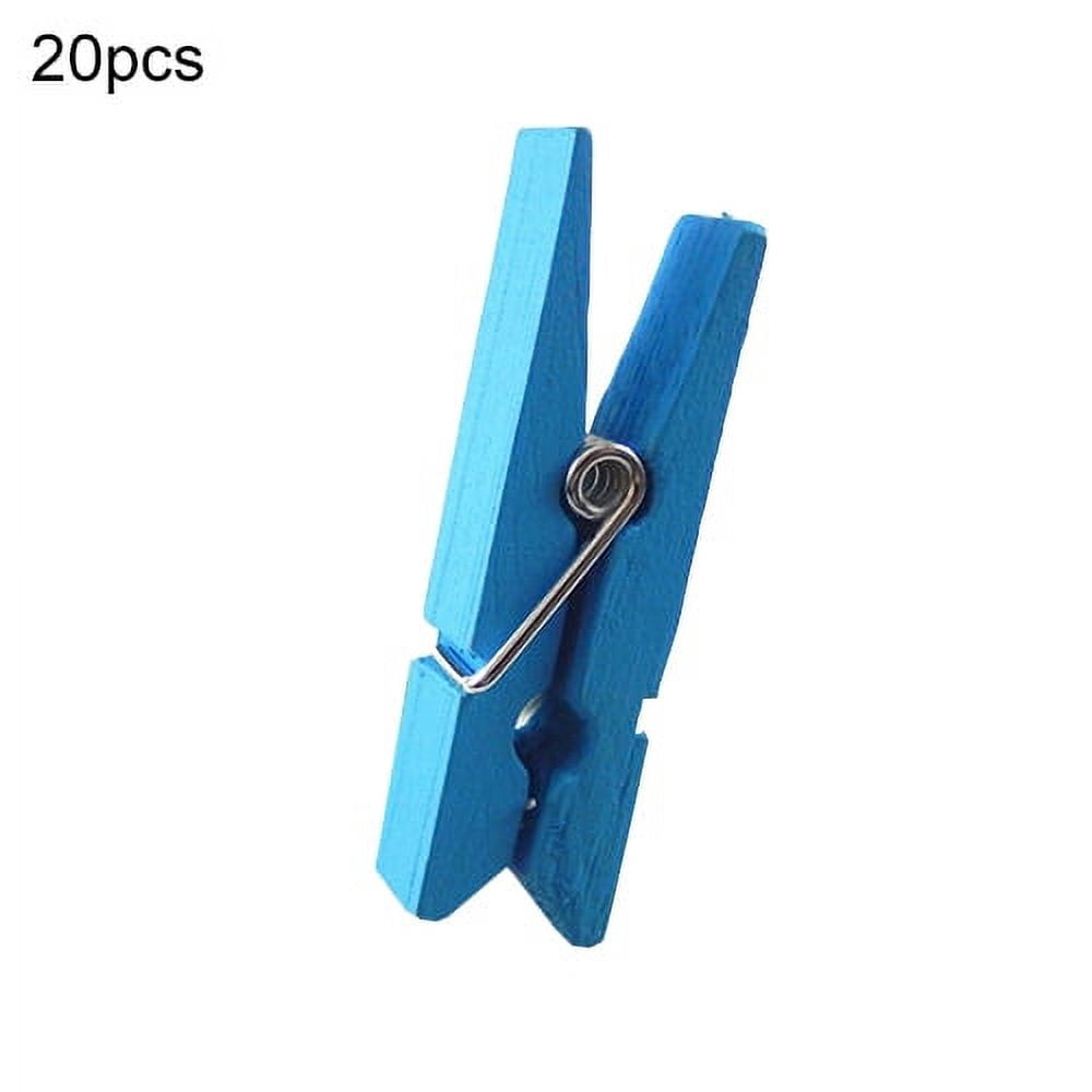 Mini Natural Wooden Clothespins Photo Paper Peg Pin Craft Clips 20 Pcs ...