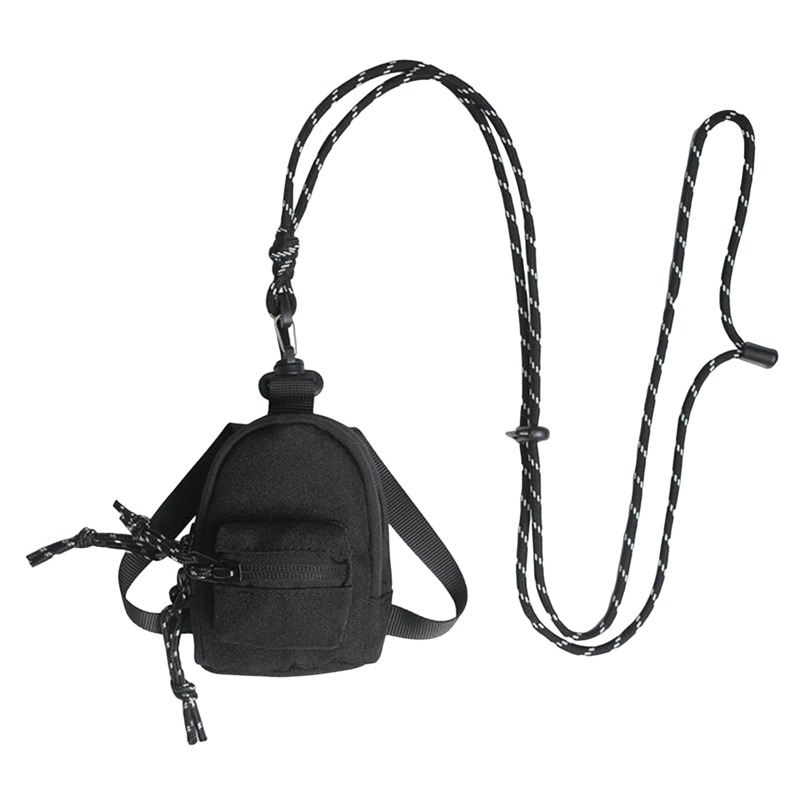 Mini Neck Wallet with Carabiner Hip Hop Style Backpack Shape Coin ...