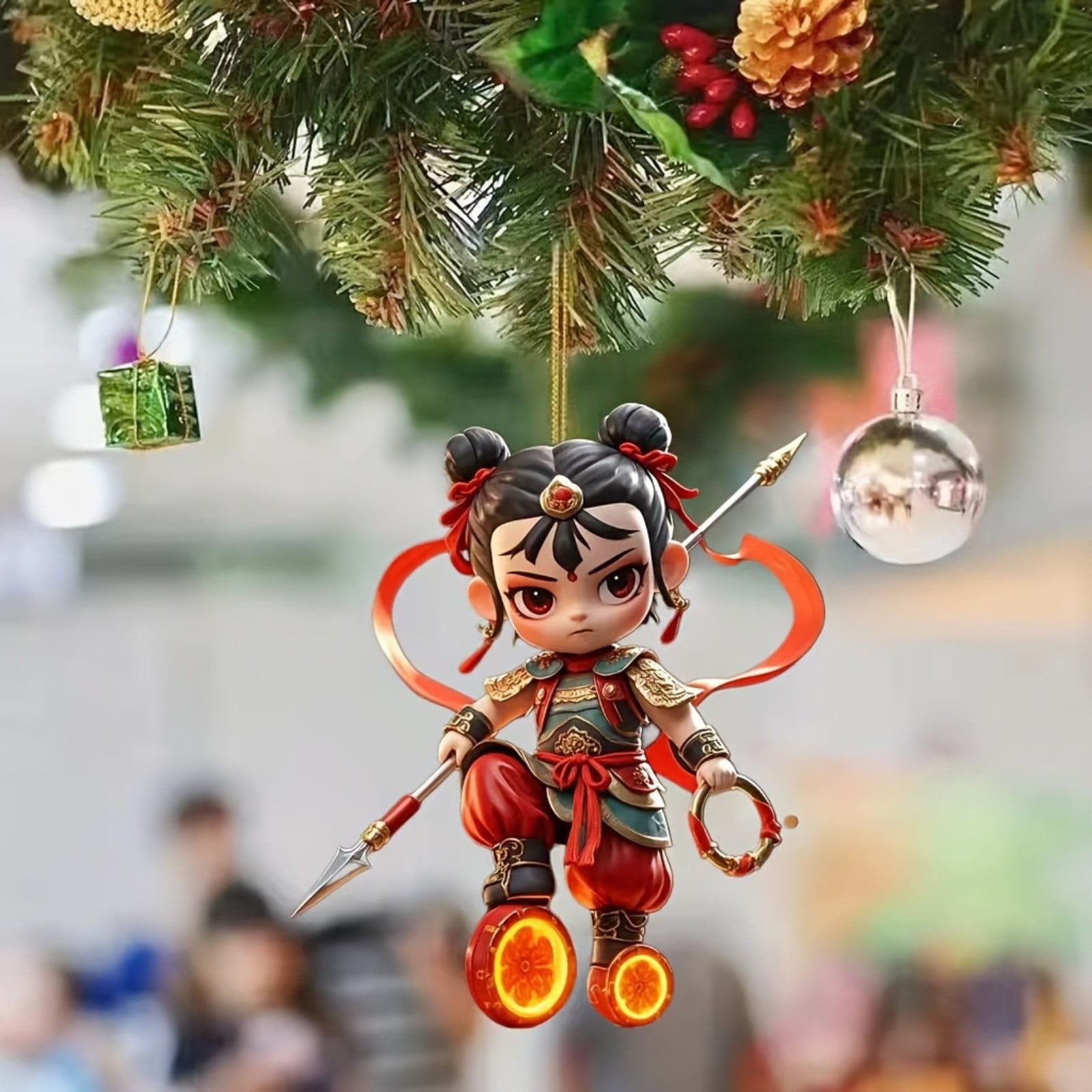 Mini Nezha Pendant – Unusual Anime Nezha Acrylic Pendant Jewelry for ...