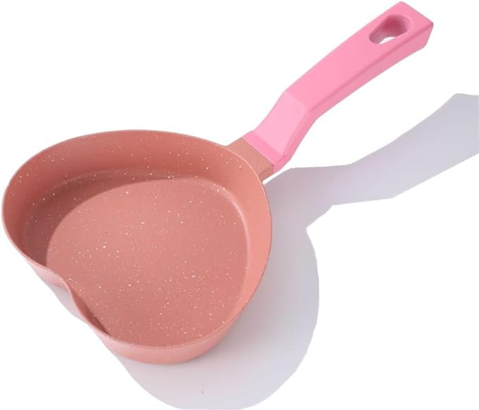 Mini Nonstick Egg Pan, Small Frying Pan with Unique Heart-shaped, One ...