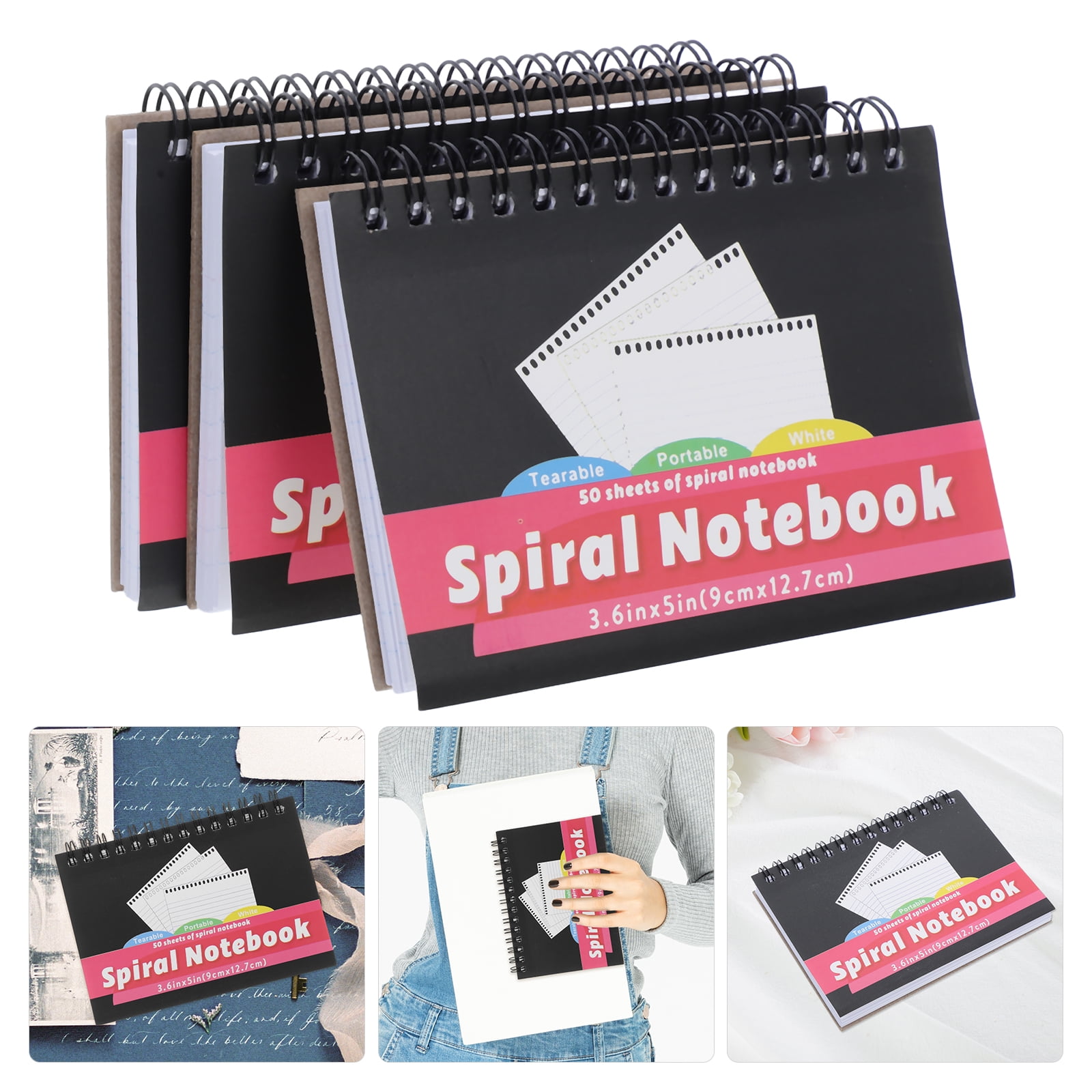 Mini Notebook,3 Pcs Cute Mini Notepad for Note Taking Small Spiral ...