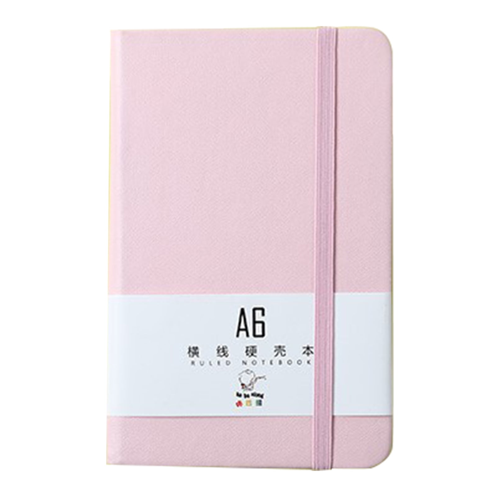 Mini Notebook Notepad with Ribbon Bookmark Elastic Strap Closure Wide ...