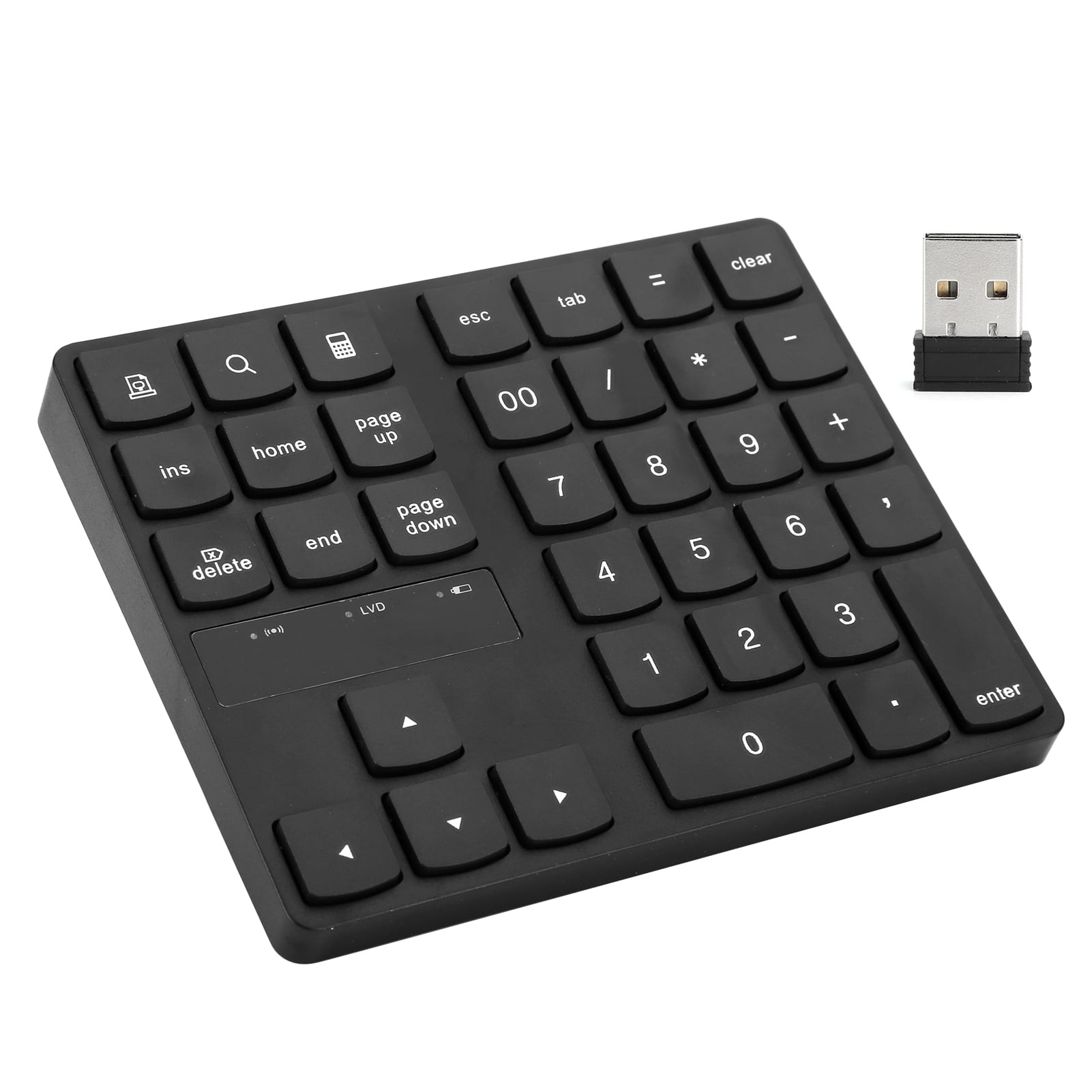 Mini Numeric Keypad 35 Keys 2.4G Wireless Ultra Slim Portable Keyboard ...
