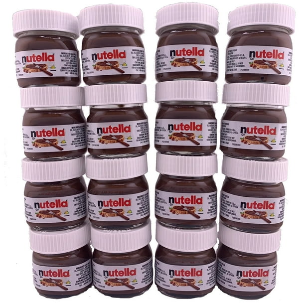Mini Nutella Jars, 16 Pack of 0.88oz Glass Nutella Mini Jars by ...
