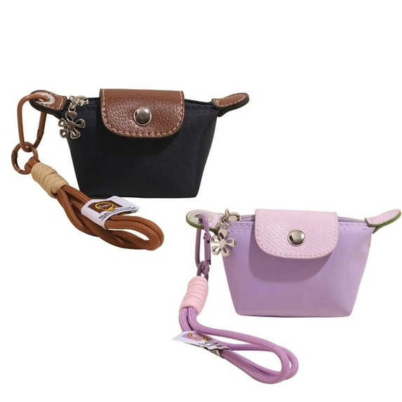 Mini Nylon Dumpling Bag, 12 Colors Detachable Nylon Wrist Strap Coin ...