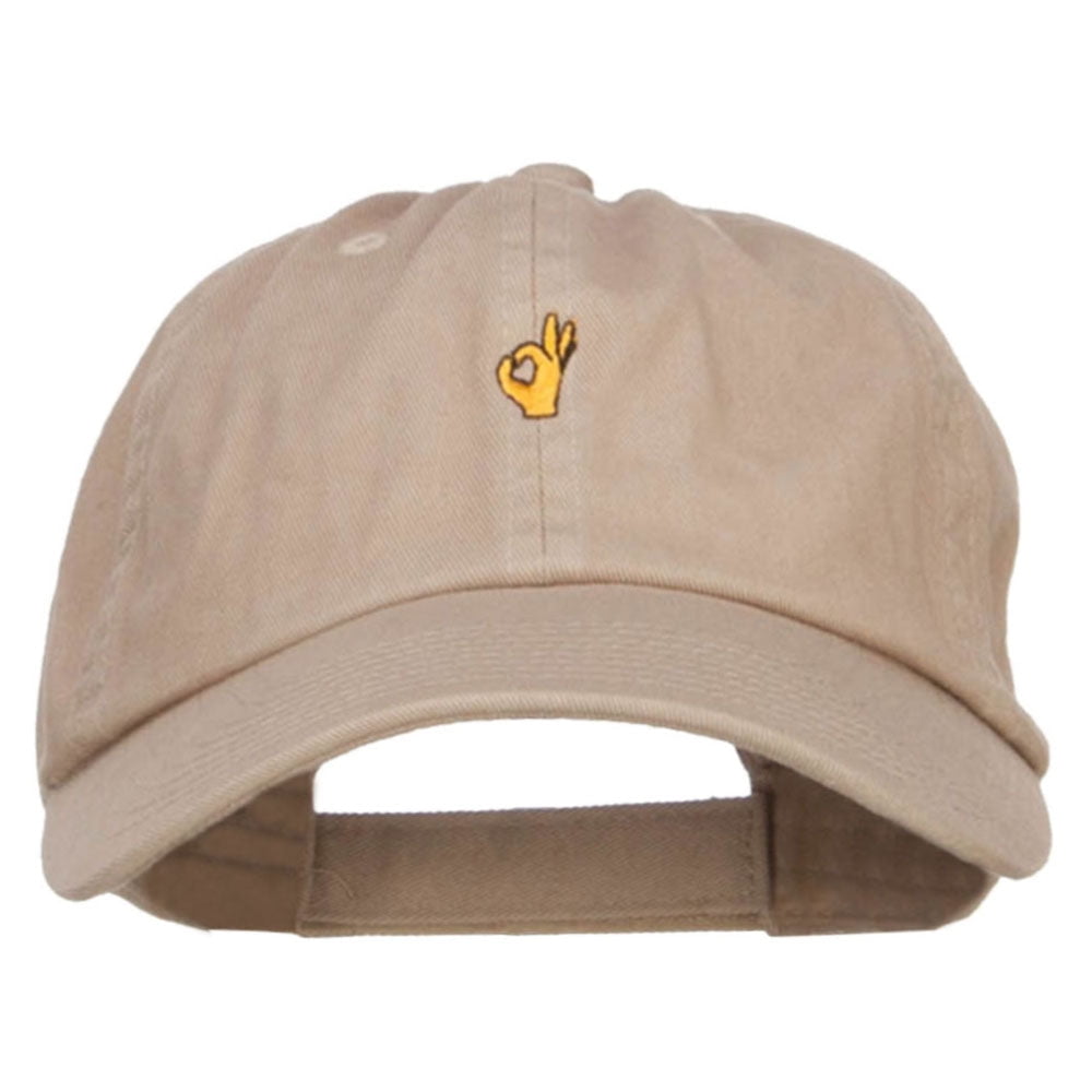 Mini OK Fingers Embroidered Low Cap - Khaki OSFM - Walmart.com