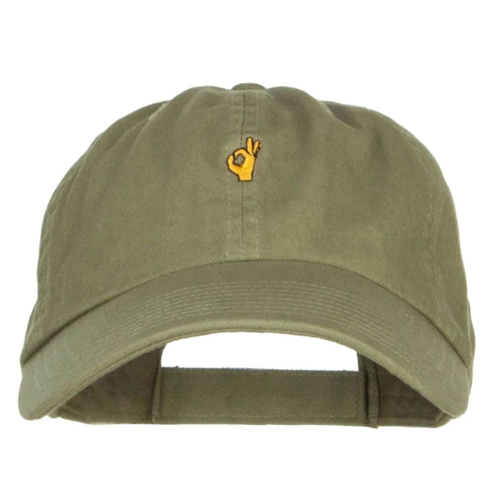 Mini OK Fingers Embroidered Low Cap - Olive OSFM - Walmart.com