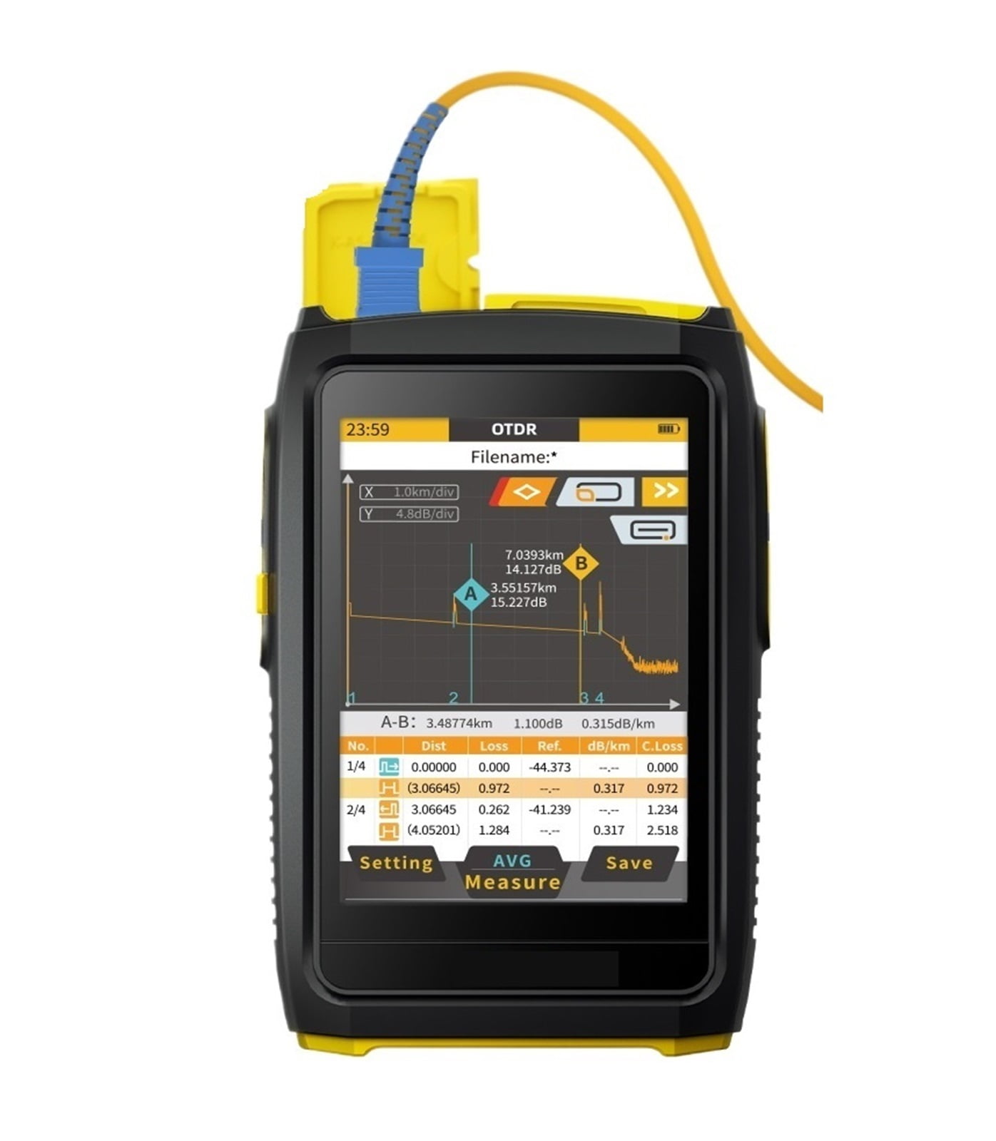 Mini OTDR Active Fiber Live Test 1550nm 20dB Optical Fiber ...