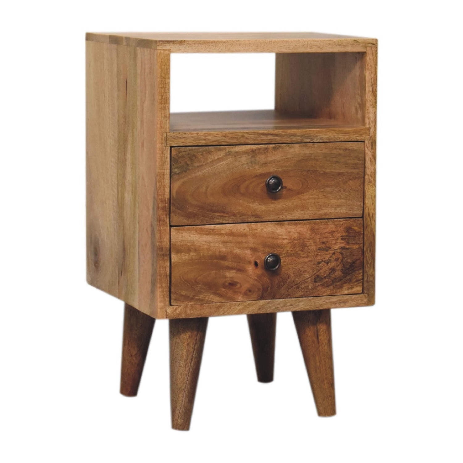 Mini Oak Ish Classic Open Bedside Oak Solid Wood - Walmart.com