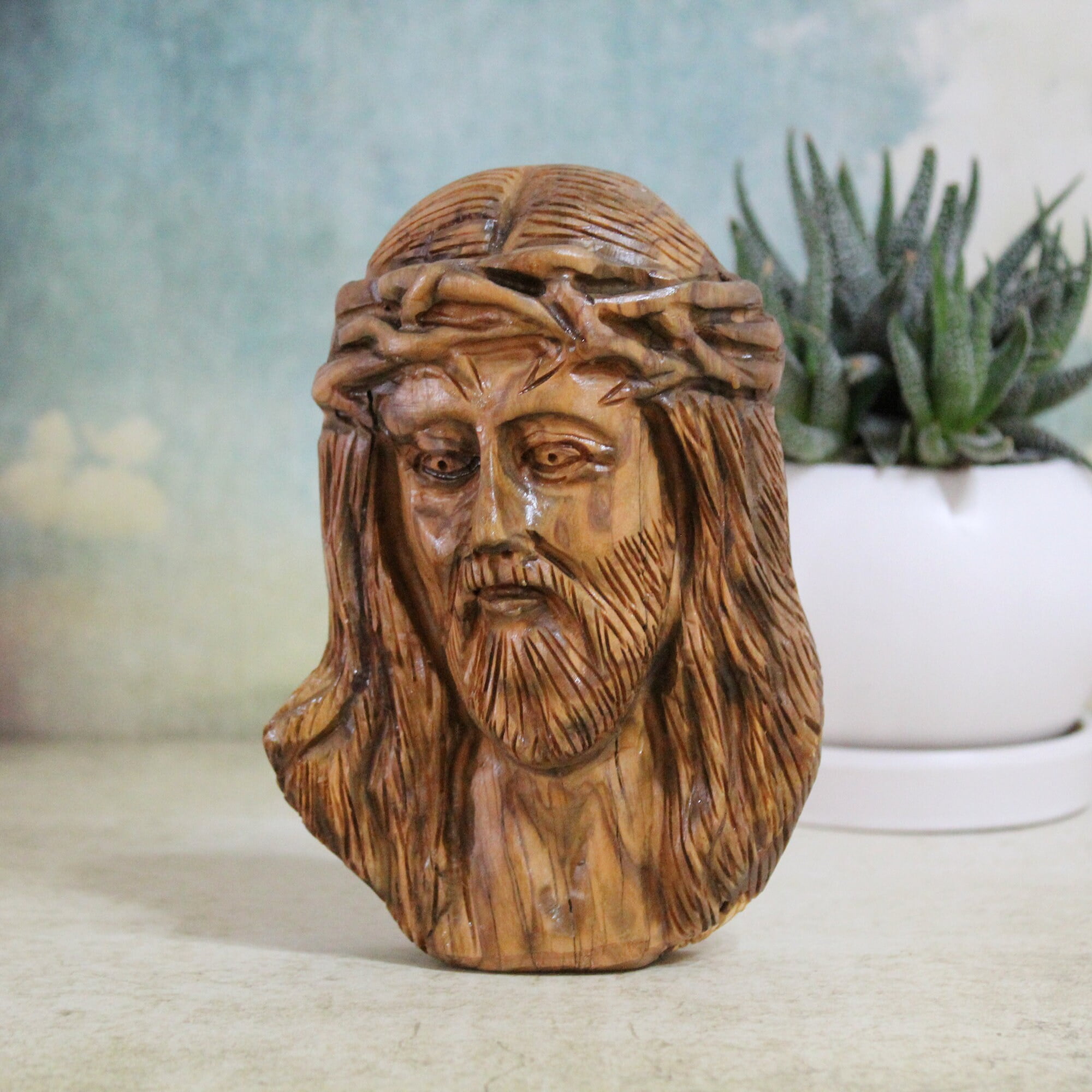 Mini Olive Wood Wall Hanging of Jesus, the Perfect Religious Gift for ...