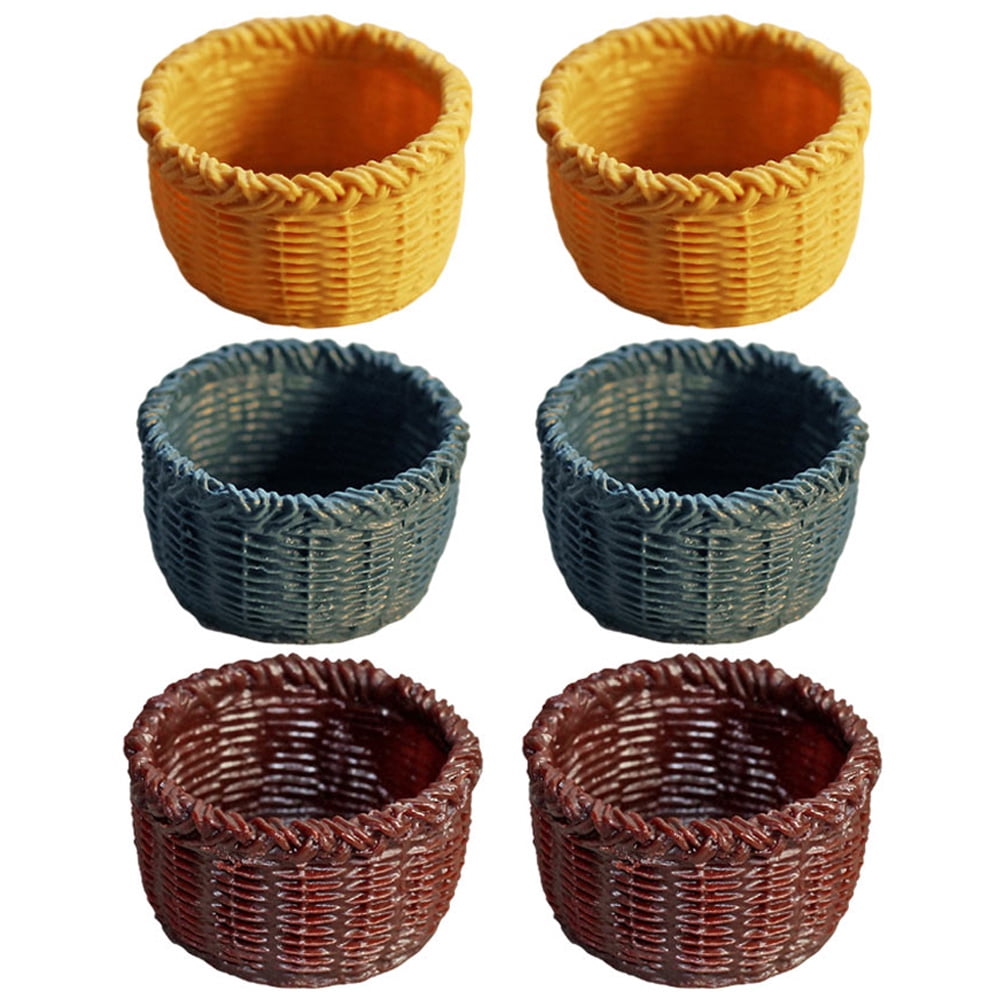 Mini Ornaments Decorative Miniature Model Adorn Tiny Picnic Wicker ...