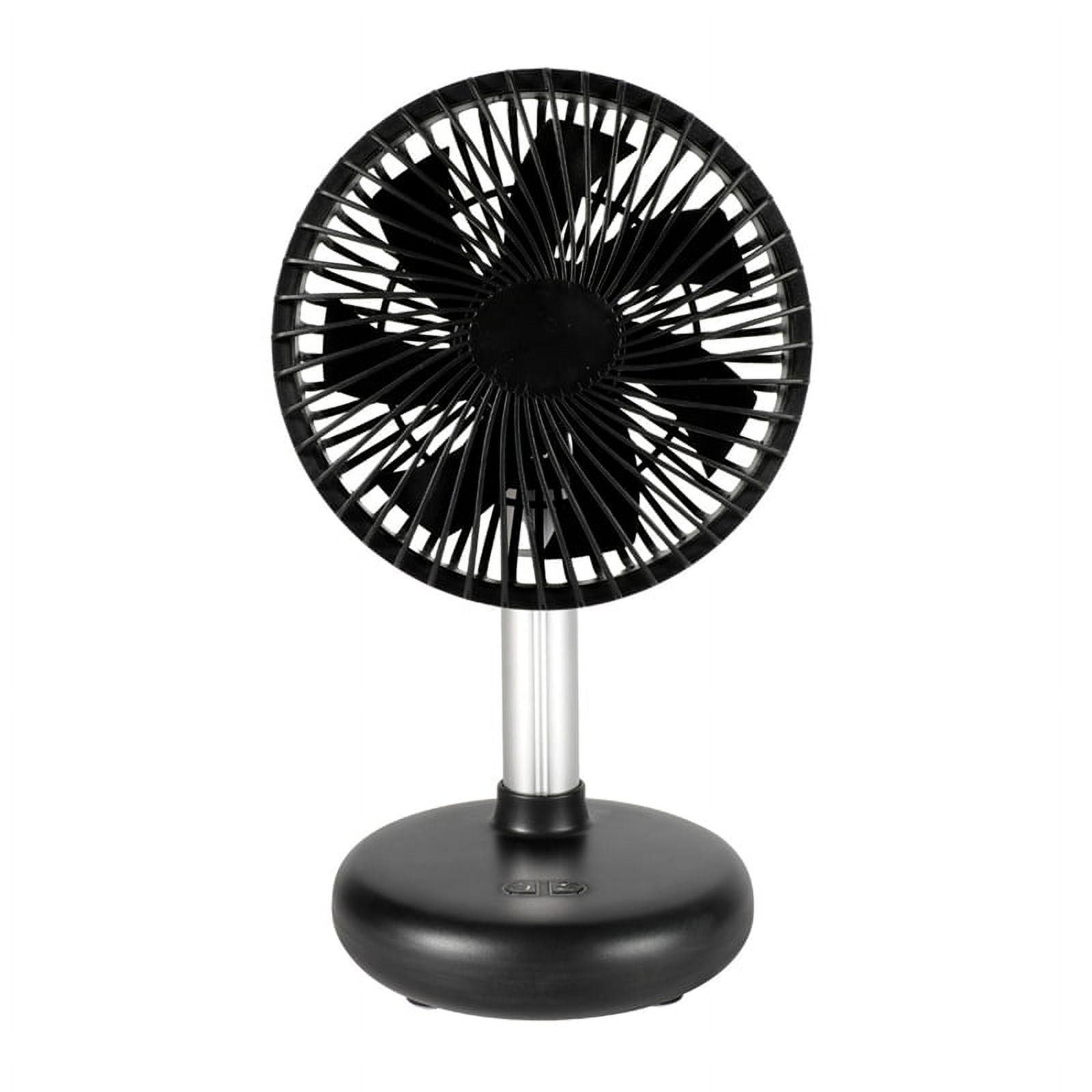 Mini Oscillating Fan USB Rechargeable Portable Battery-Operated Table ...