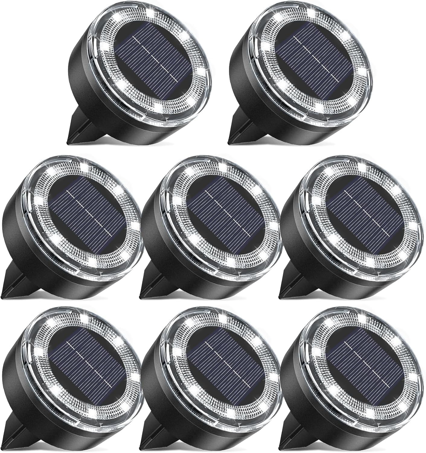 Mini Outdoor Solar Lights，8 Pack Solar Garden Lights for Outside IP65 ...