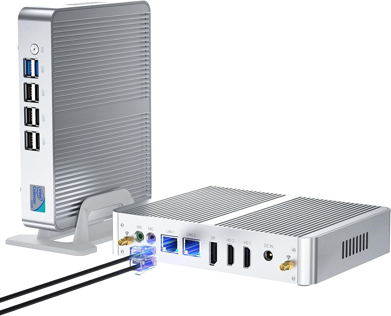 Mini PC Intel Alder Lake N100 (up to 3.4GHz), Desktop Computer Fanless ...