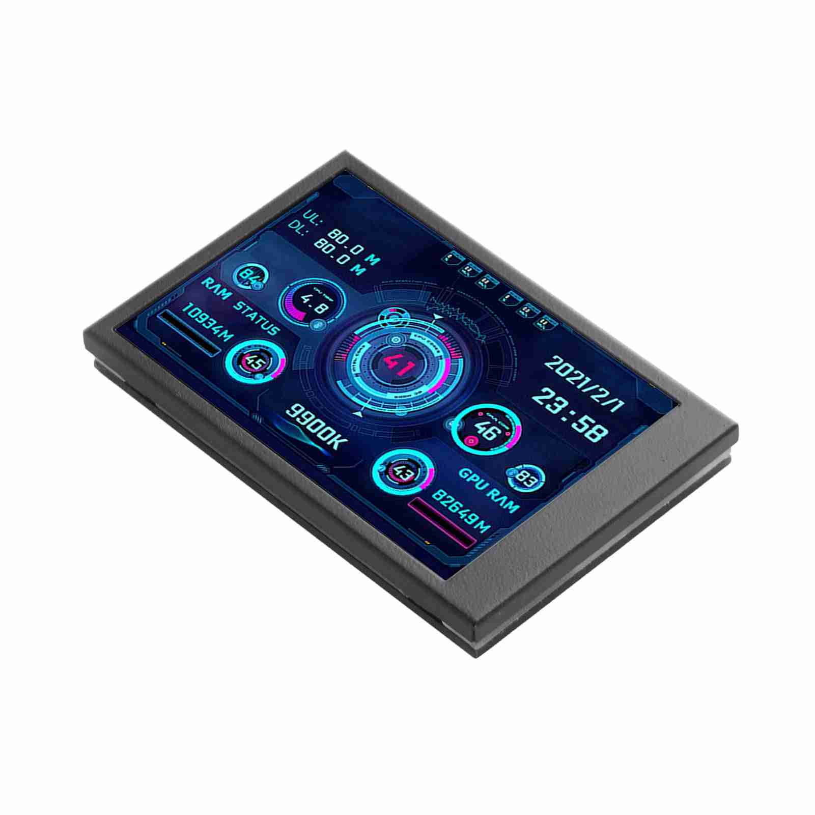 Mini PC Temp Screen, USB Type,C Interface For CPU, RAM, Disk Monitoring ...