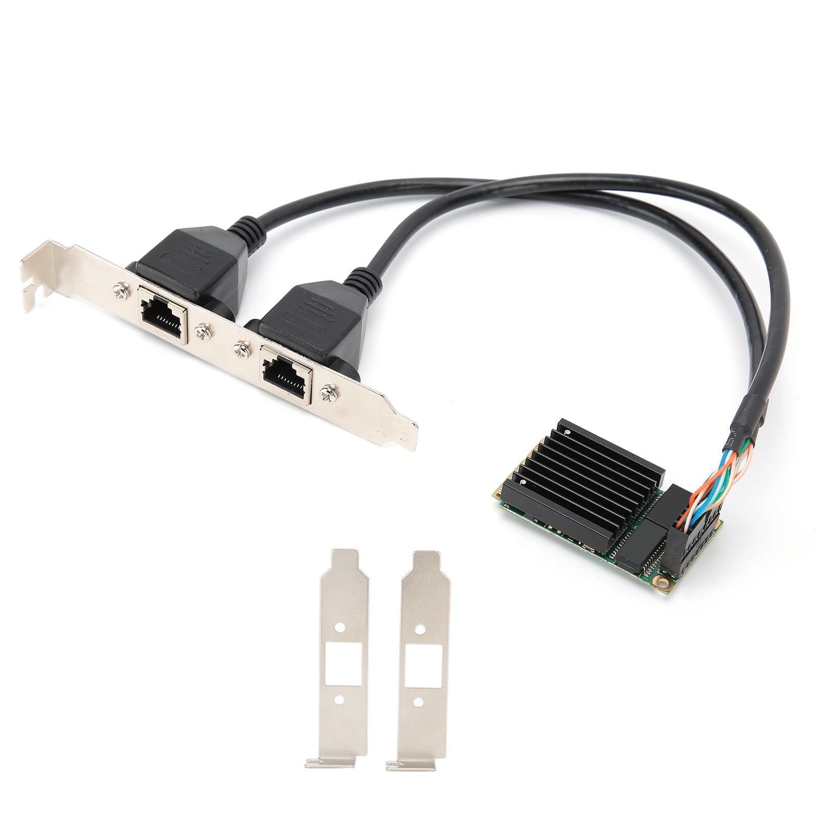 Mini PCI-E Ethernet Networks Card Adapter Gigabit Dual RJ45 Port for ...