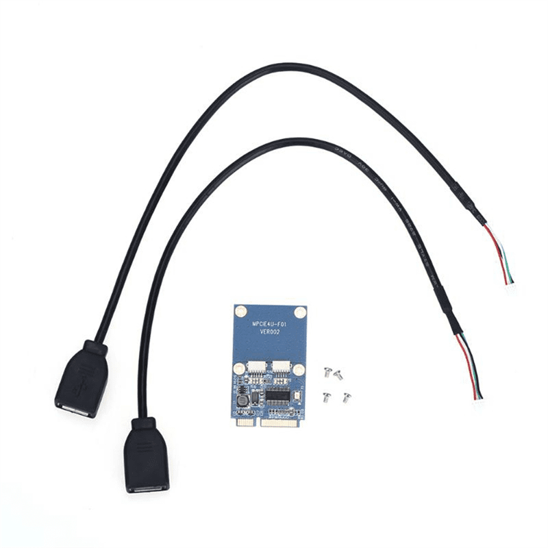 Mini PCI-E PCI Express to Dual USB Adapter MPCIe to 5 Pin 2 Port USB2.0 ...