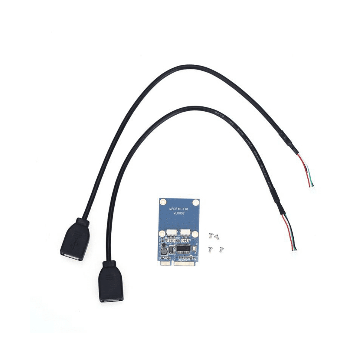 Mini PCI-E PCI Express to Dual USB Adapter MPCIe to 5 Pin 2 Port USB2.0 ...