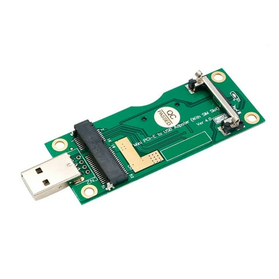 Mini PCI-E to USB 2.0 Adapter Card with Side Insert SIM Card Slot for Wireless WWAN Network ...