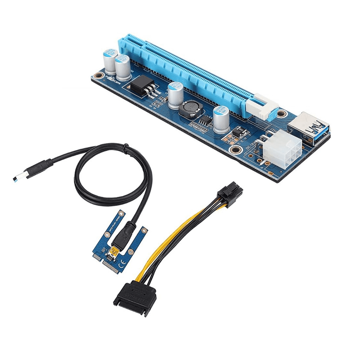 Mini PCIE 16X Adapter,PCIE to PCI Express16x Extender,with 4 Solid ...