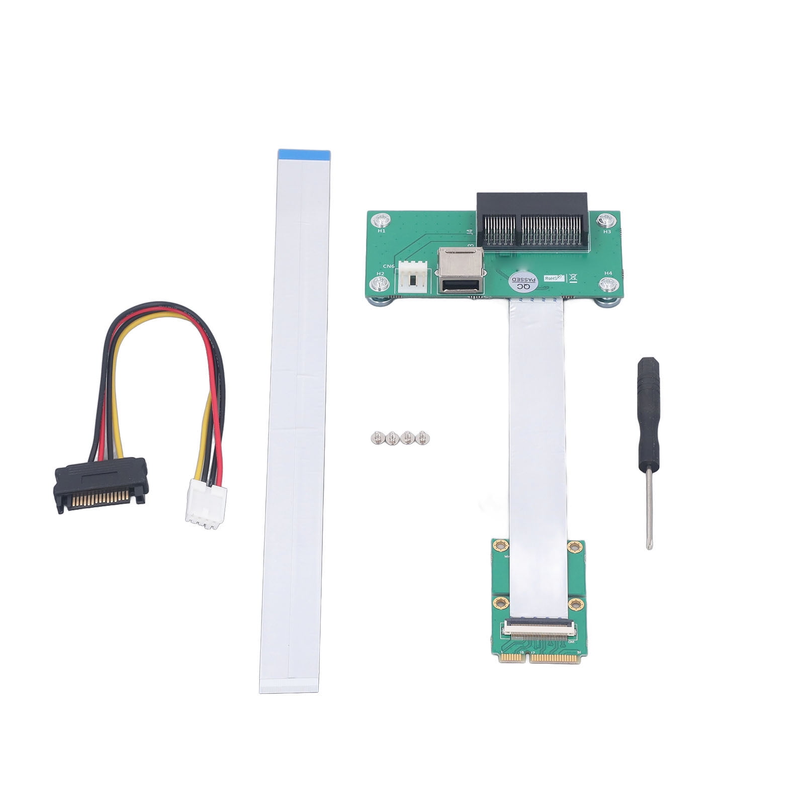 Mini PCIE to PCIE Express 4X Extension Cord Adapter Card with USB Riser ...