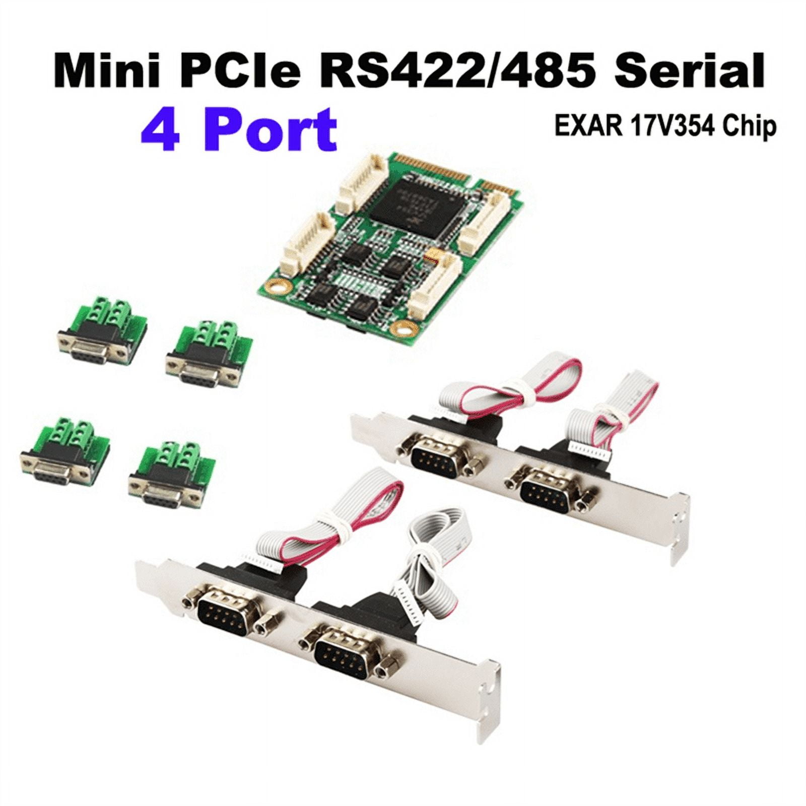 Mini PCIe 4 Ports RS422 RS485 Db9 Com Half Size Mini PCI Express Serial ...