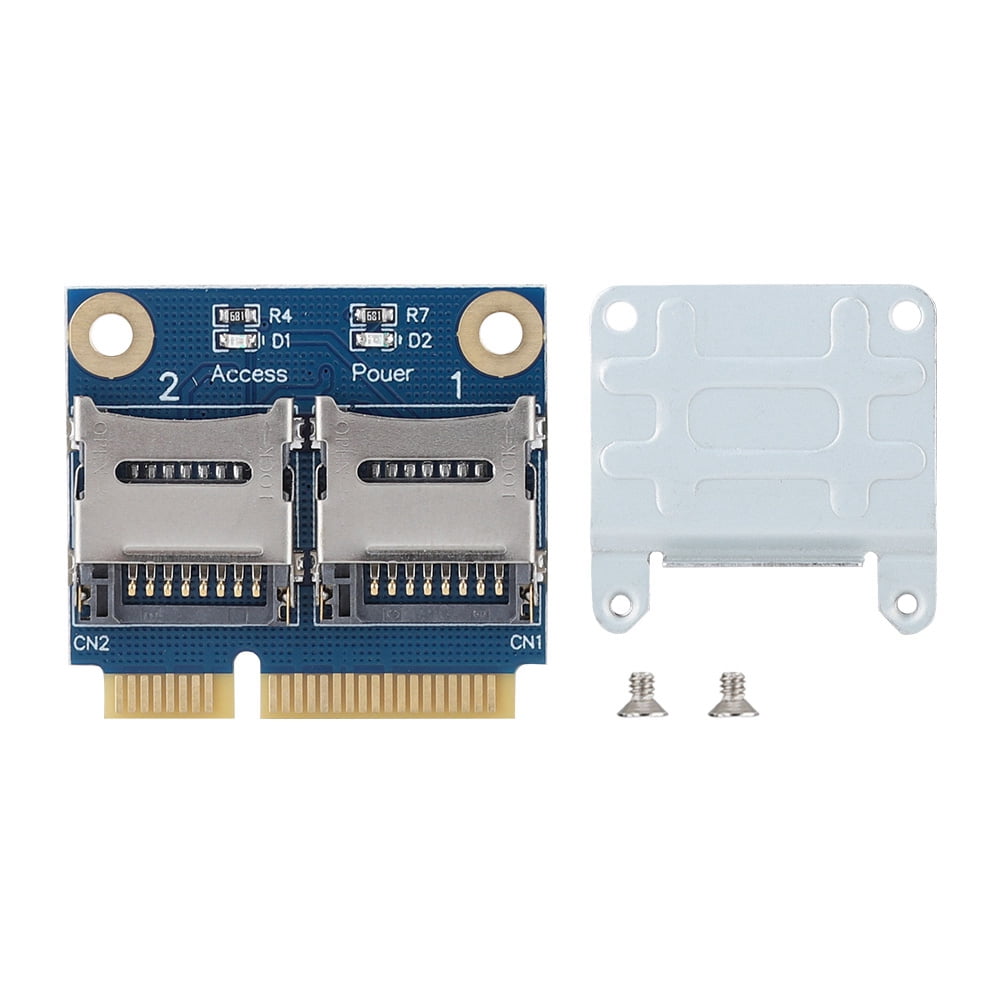 Mini PCIe to Dual Micro Secure Digital Memory Adapter Card Converter ...