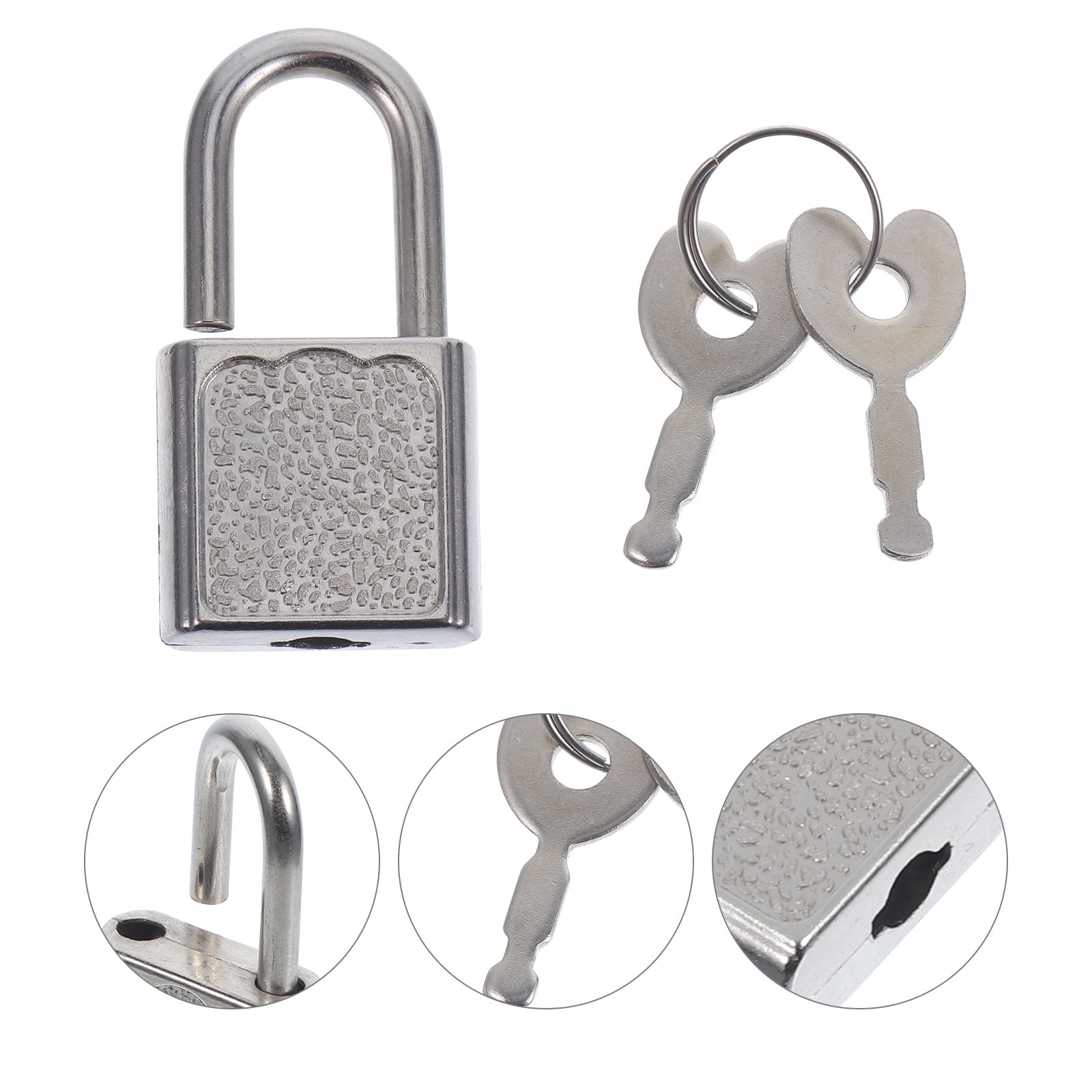 Mini Padlock,5 Sets of Treasure Box Lock with Key Plastic Lock Kids Toy ...