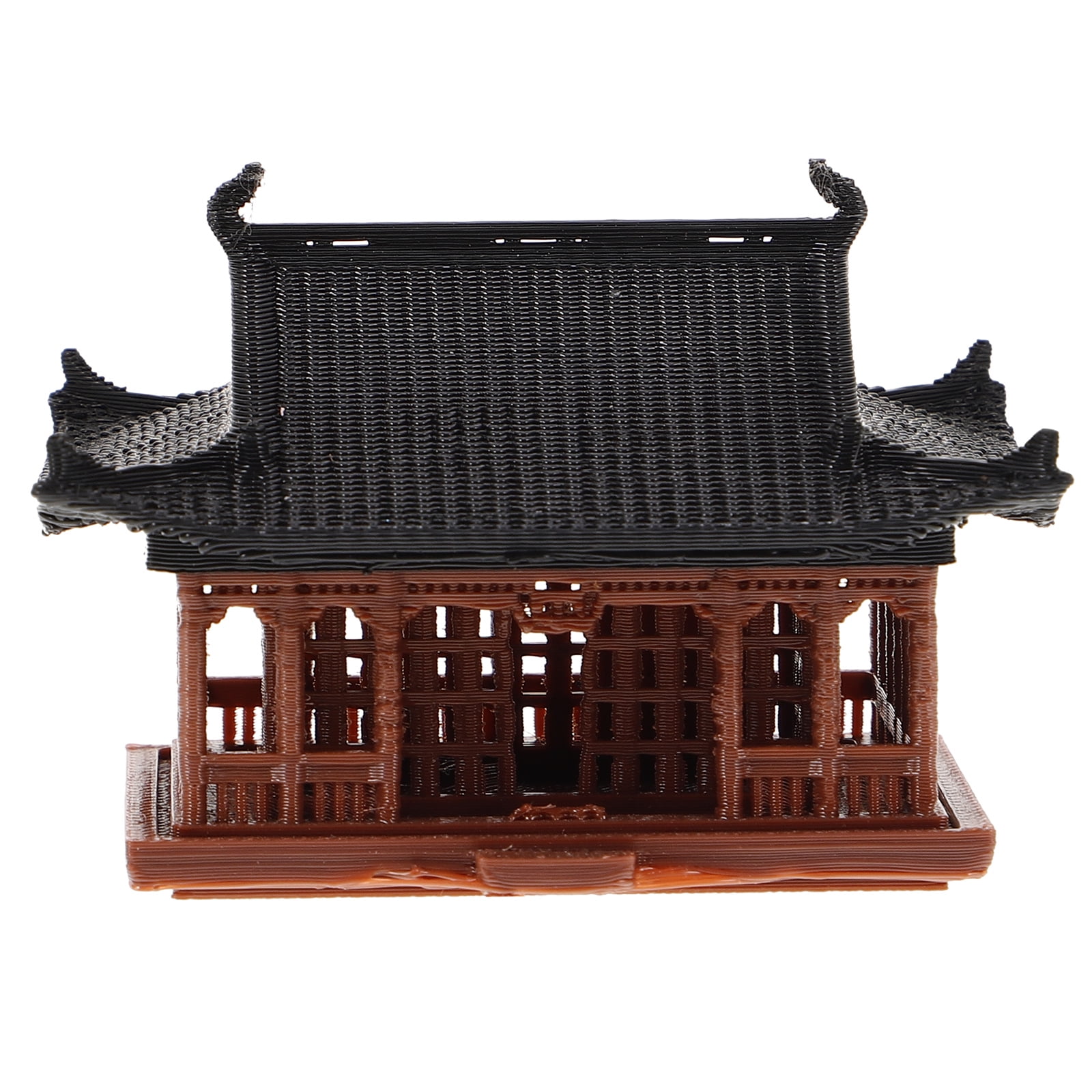 Mini Pagoda Statue, Chinese Miniature Pavilion Figurine Plastic Fish ...